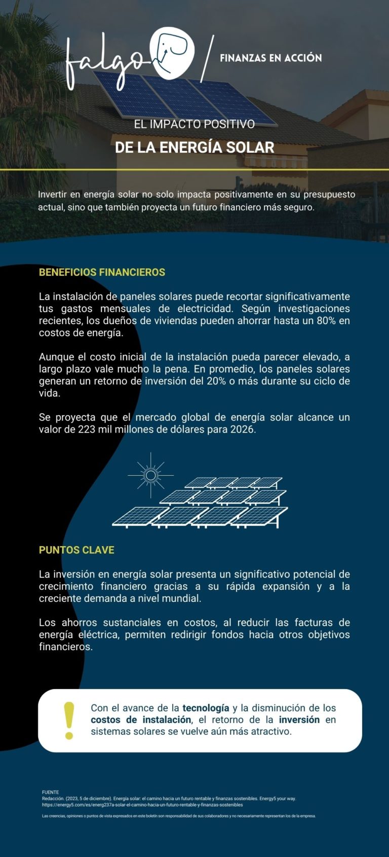 El impacto positivo de la energía solar